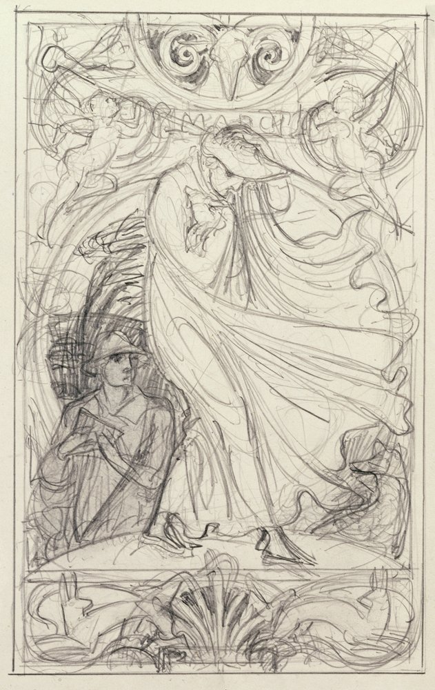 Preparatory Drawing for a Calendar by Walter Crane
