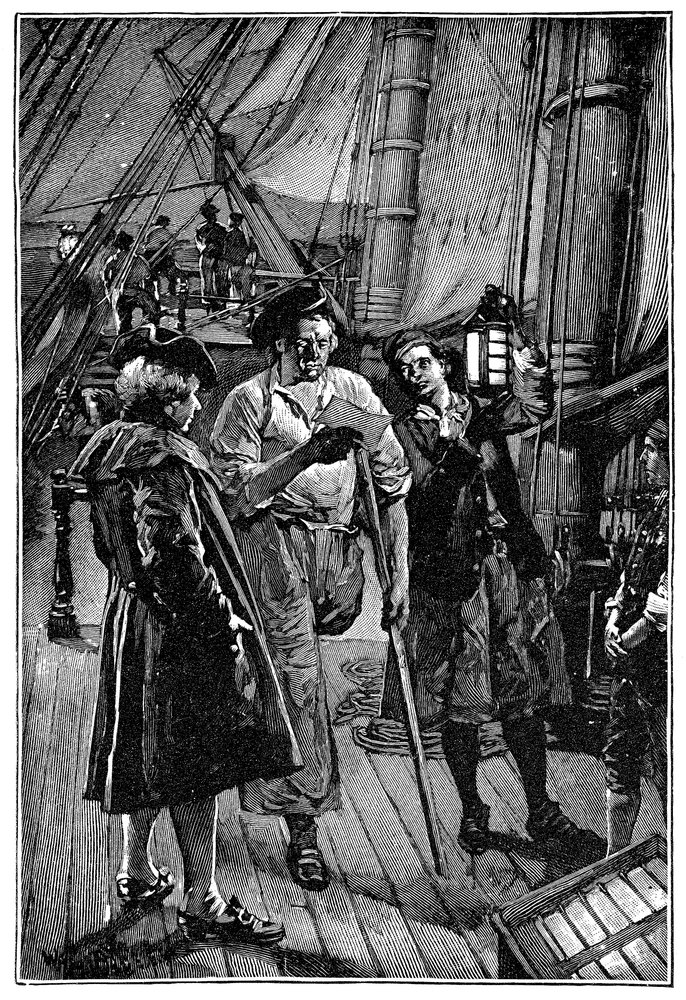 Illustration by Walter Paget (1863-1935) for the novel 'Treasure Island ...