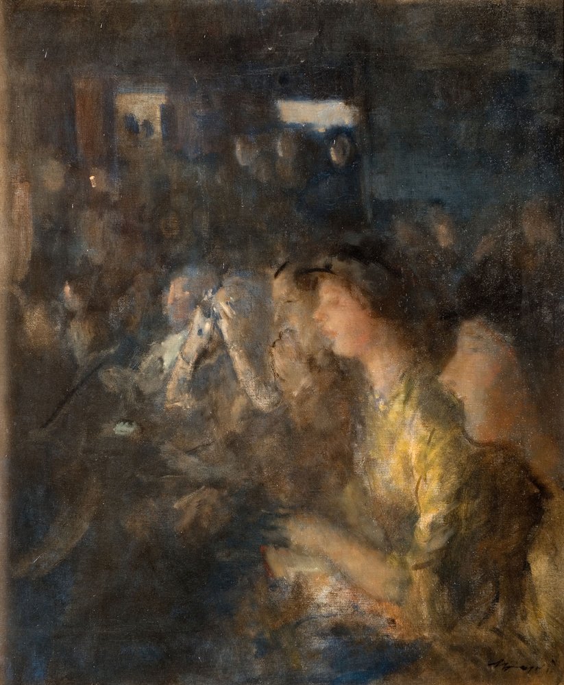 Scene In A Theatre by Walter Westley Russell