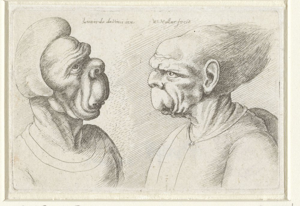 Two Deformed Heads Caricatures, Heads and Deformations after Leonardo ...