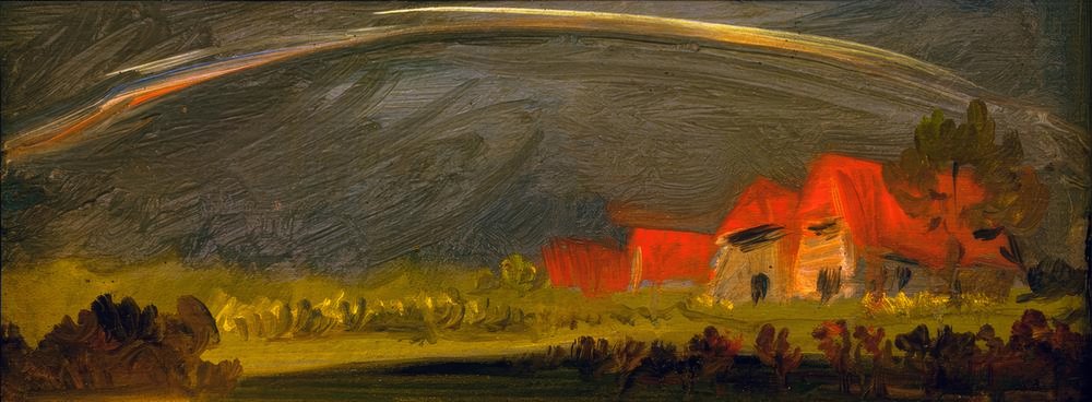 Stormy Landscape with Rainbow by Wilhelm Busch
