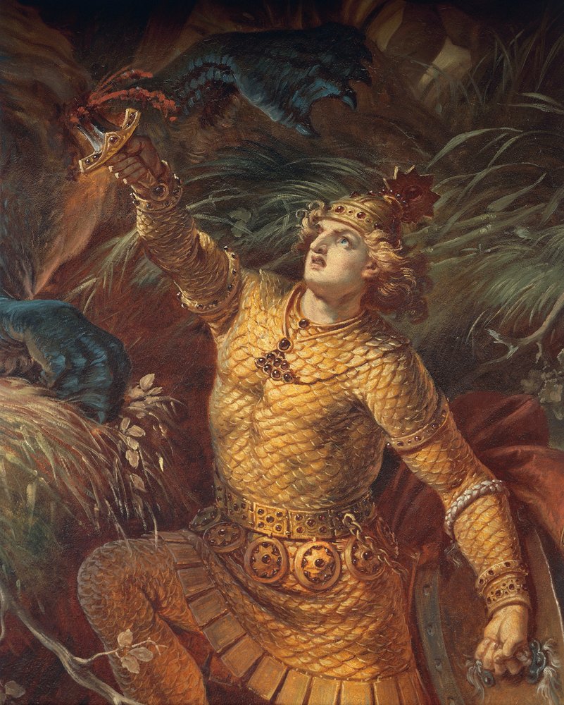 Sigurd Killing the Dragon Fafnir (detail)
