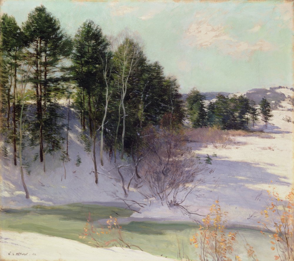 Thawing Brook (Winter Shadows) 1911 by Willard Leroy Metcalf