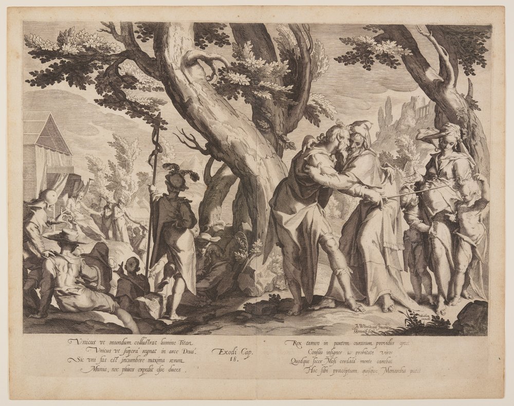 Meeting of Moses and Jethro, plate 1 from Thrones of Justice