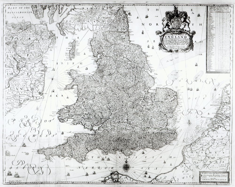 A New Map of the Kingdom of England and the Principality of Wales, 1669