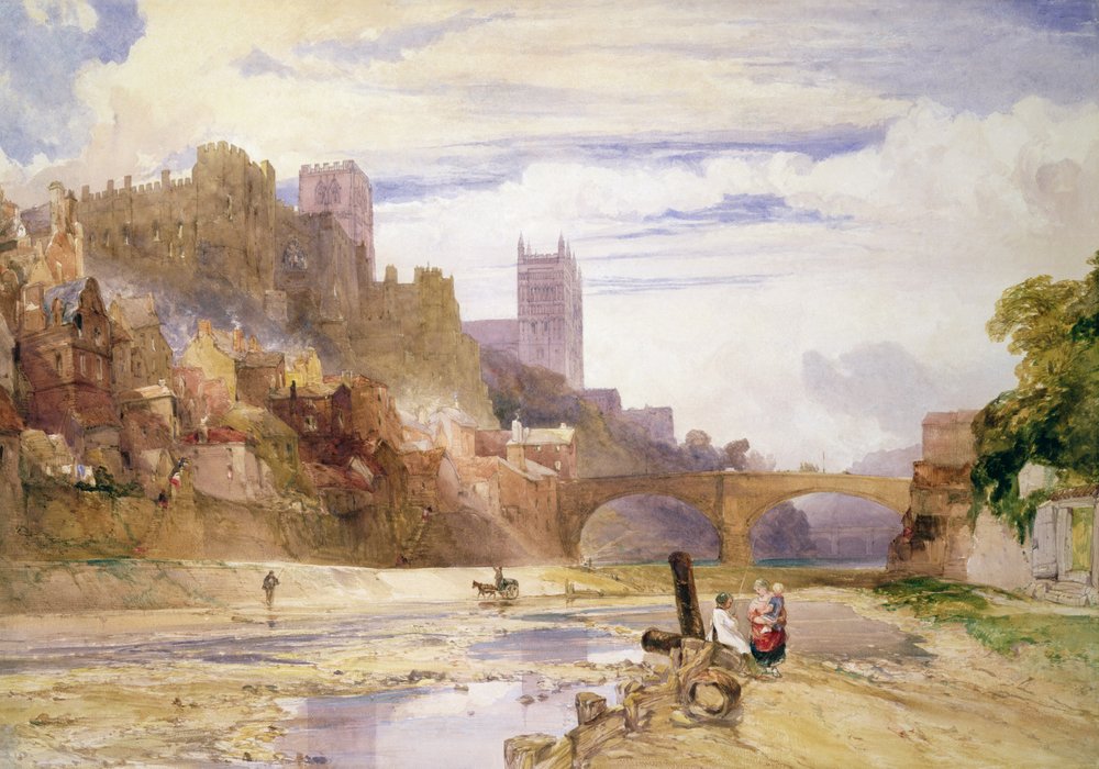 Durham from the River by William Callow: Fine art print