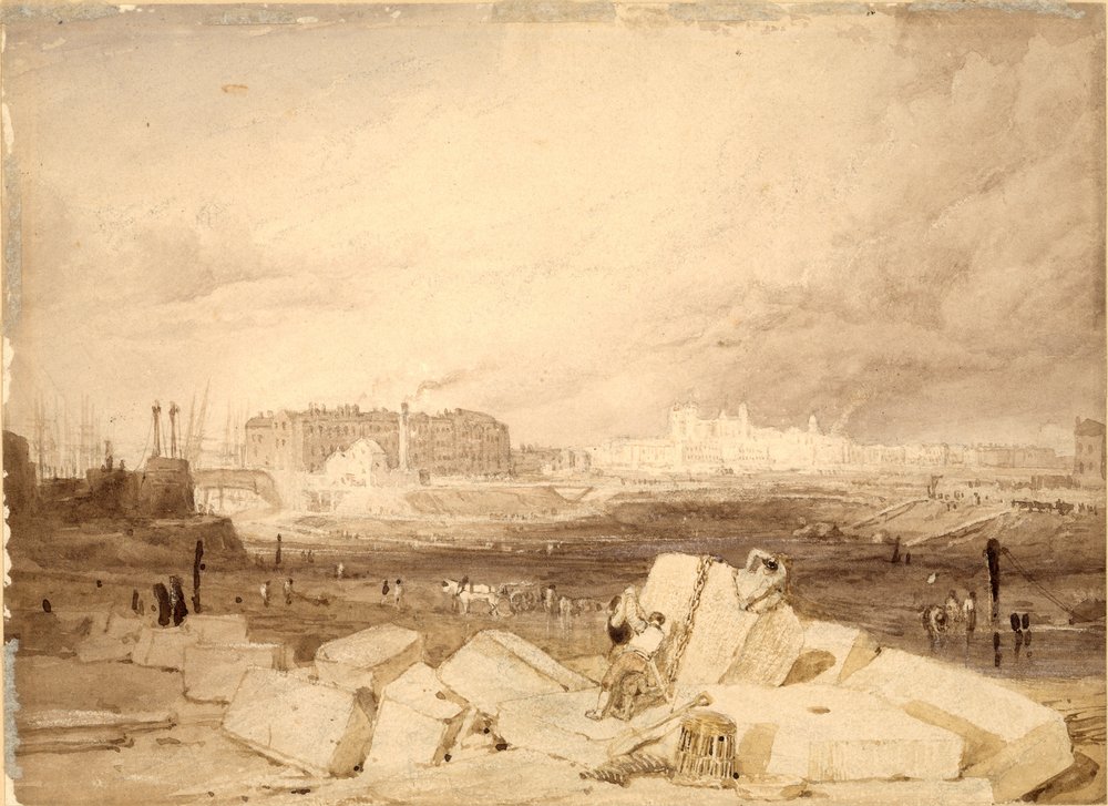 St Katherine's Dock, London by Clarkson Frederick Stanfield