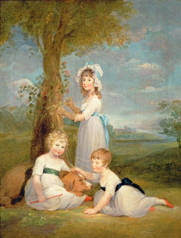 The Earl of Lincoln, Lady Anna Maria and Lady Charlotte Pelham Clinton ...