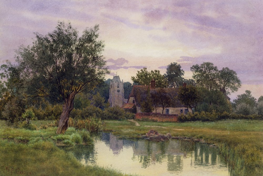 Evening, Hemingford Grey Church, Huntingdonshire