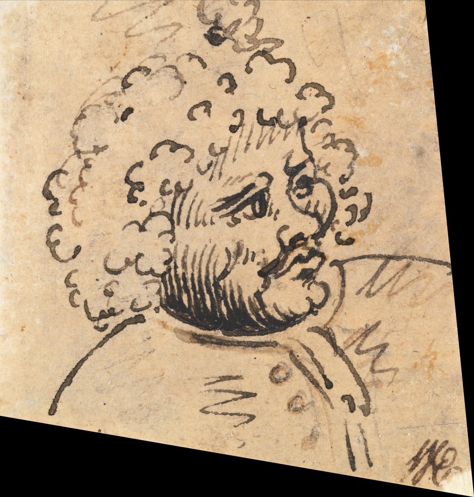 Grotesque Female Head by William Hogarth: Fine art print