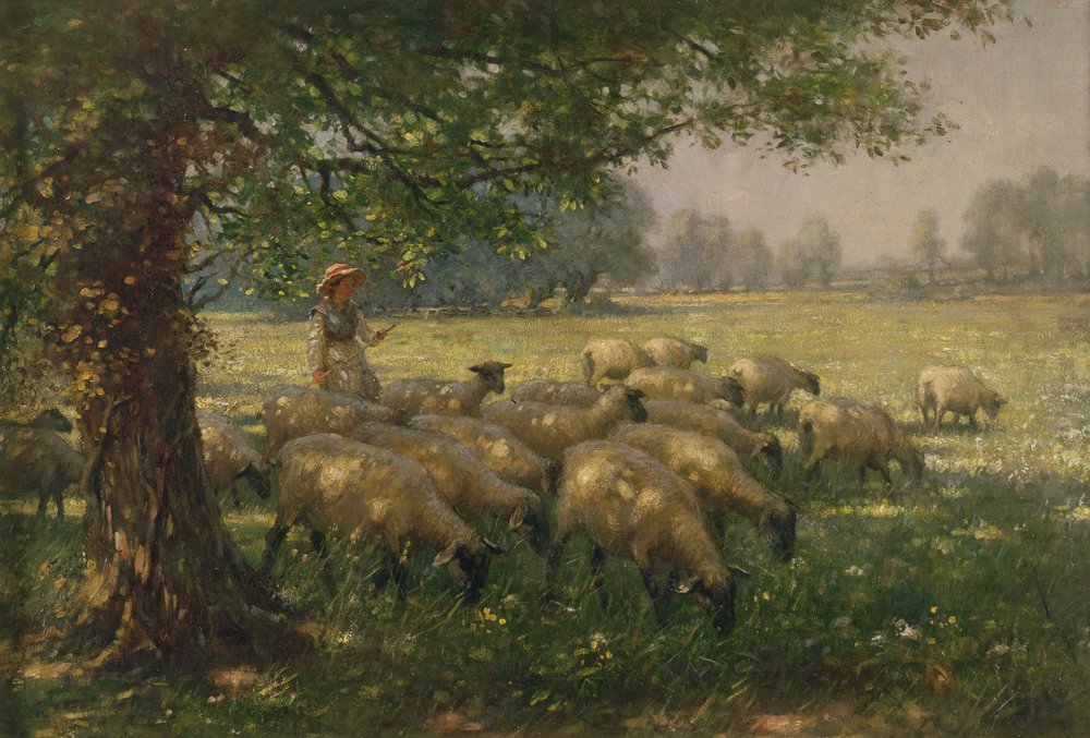 The Shepherdess by William Kay Blacklock: Fine art print