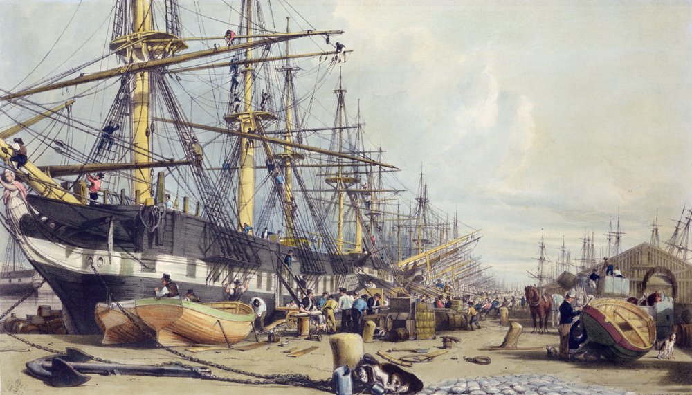 West India Docks by William Parrott: Buy fine art print