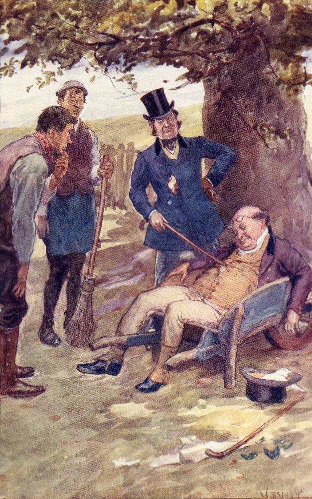 Mr Pickwick awakened by Captain Boldwig by William Rainey