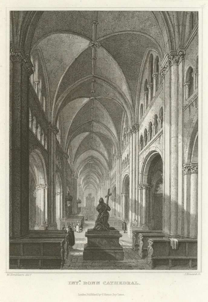 Interior Bonn Cathedral by William Tombleson