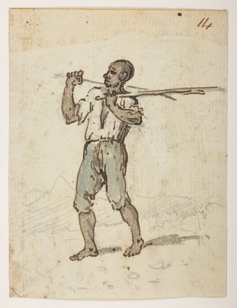 Inhabitant of St. Jago, from an Album of 372 drawings of landscapes ...