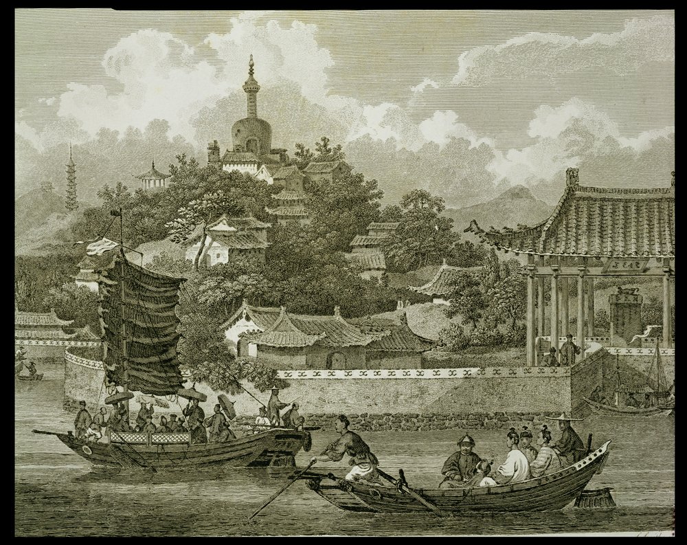 A View of the Gardens of the Imperial Palace, Peking (detail)