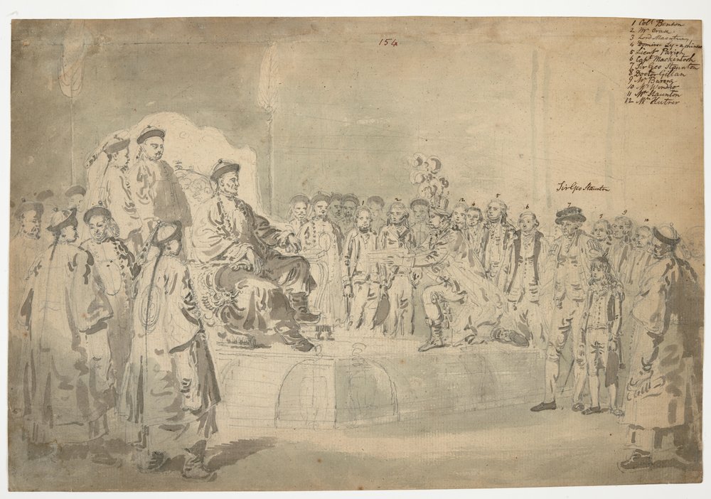 Emperor Receiving the Embassy; Macartney's First Meeting with Qianlong ...