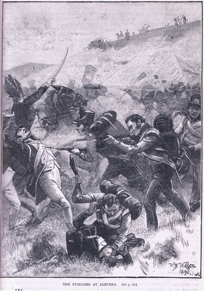 The fusiliers at Albuera by William Barnes Wollen