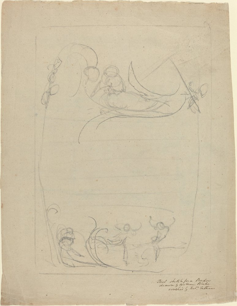 An Armed Man Spurning a Woman by William Blake