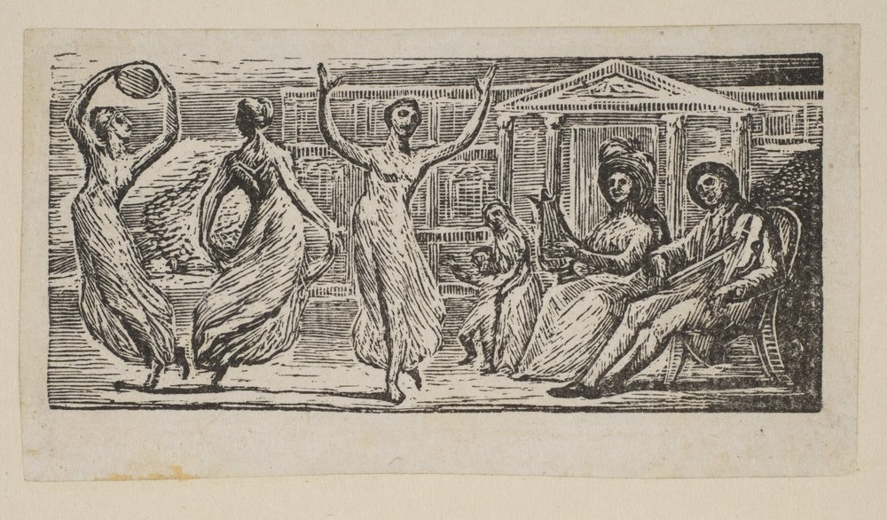 Menalcus Watching Women Dance, from Thornton's Pastorals of Virgil, 1821