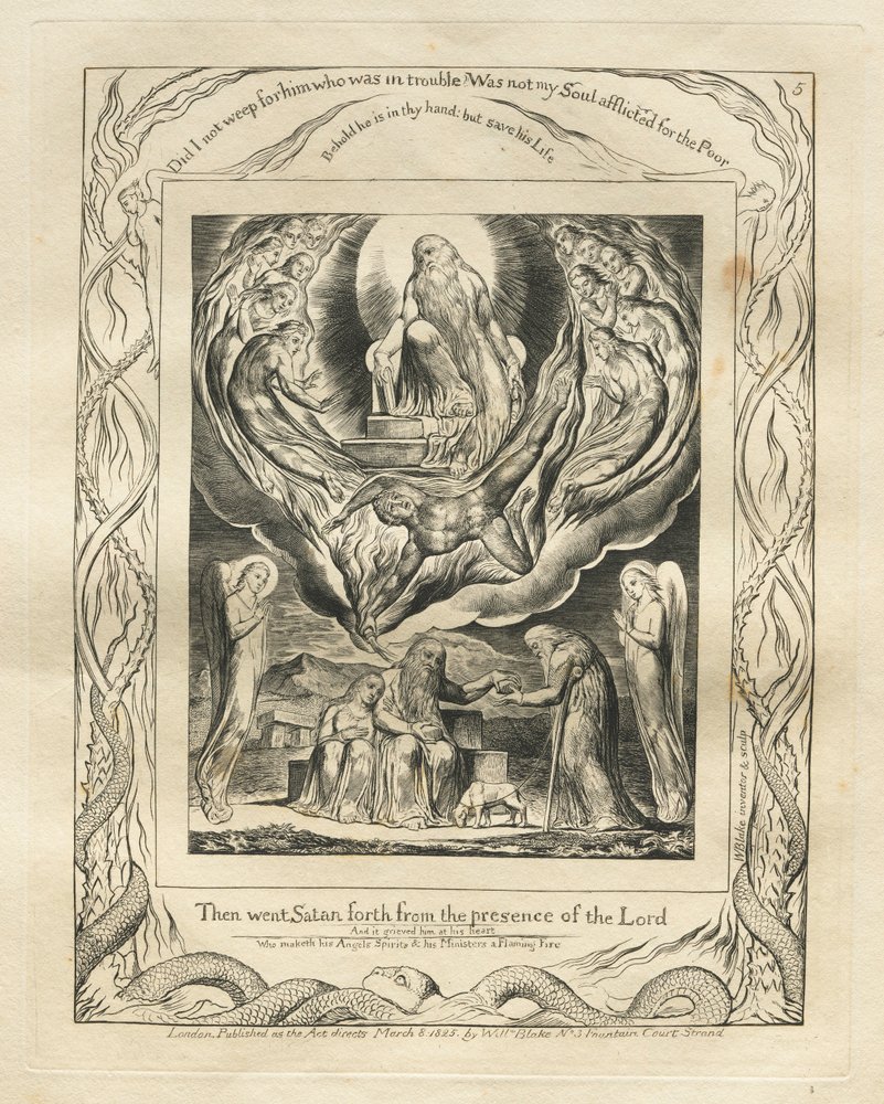 The Book of Job: Pl. 5, Then Went Satan Forth from the Presence of the Lord