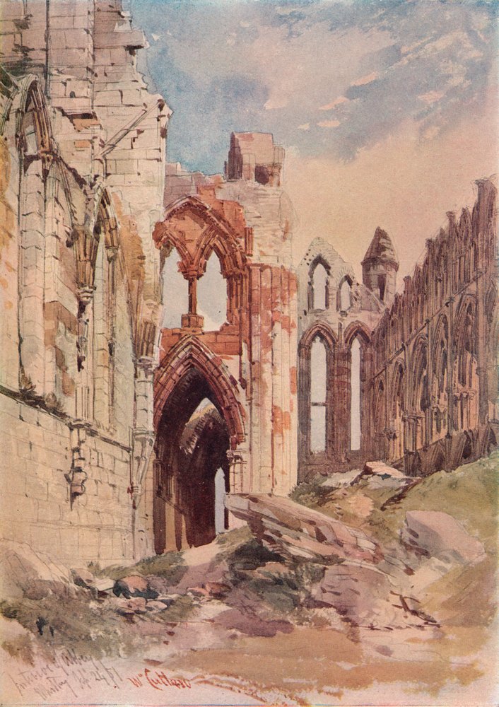 Interior of Whitby Abbey by William Callow: Fine art print