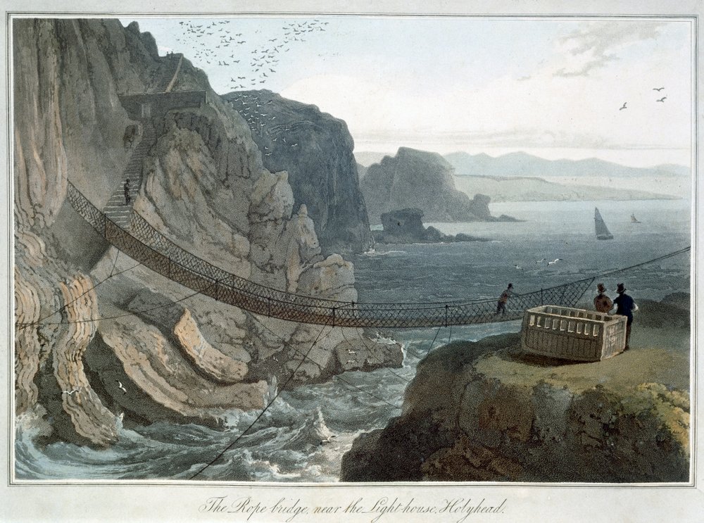 The Rope Bridge near the Lighthouse, Holyhead, Anglesey, Wales