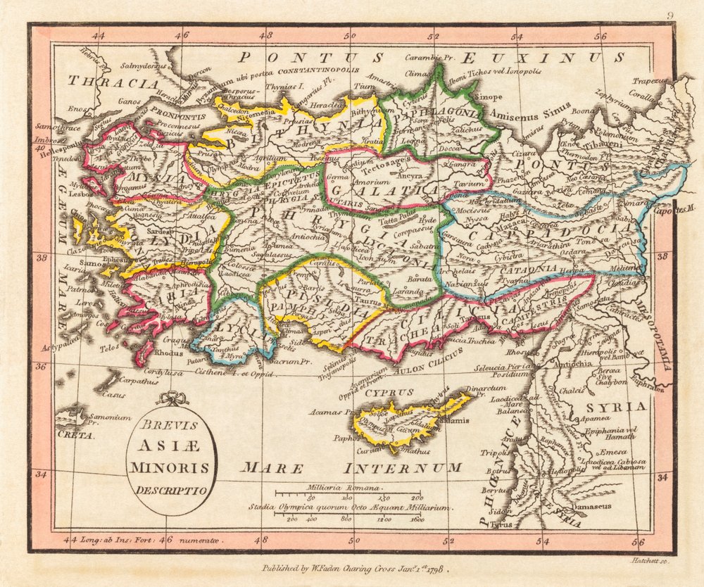 Asia Minor On A Map