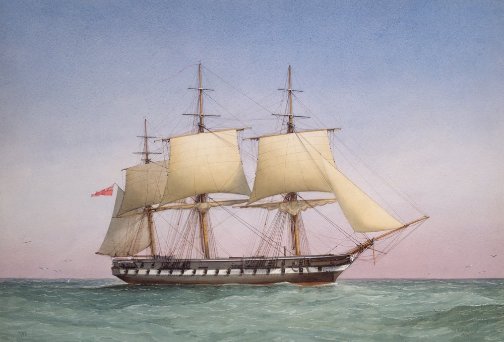 50-gun Frigate HMS 'Arethusa', 1876