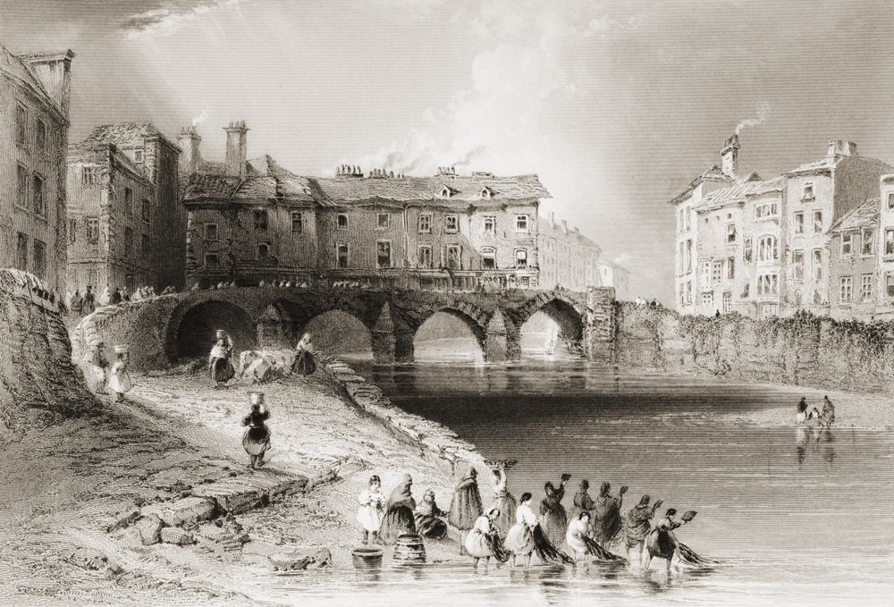 Old Baal's Bridge, Limerick, Ireland, from 'Scenery and Antiquities of ...