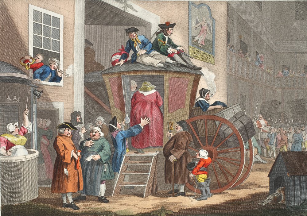 Country Inn Yard, illustration from 'Hogarth Restored: The Whole Works ...