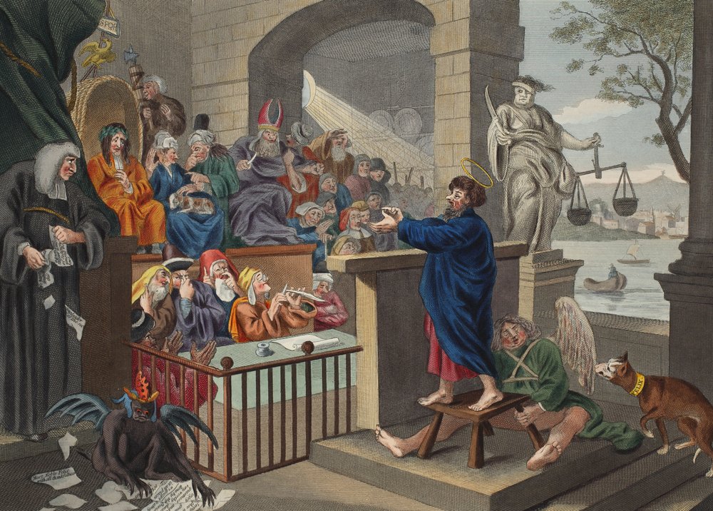 Paul before Felix, illustration from 'Hogarth Restored: The Whole Works ...