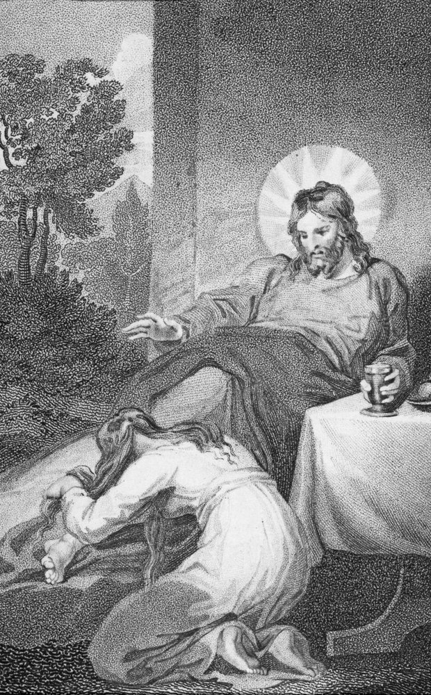 Mary Anointing The Saviour's Feet by William Hopwood