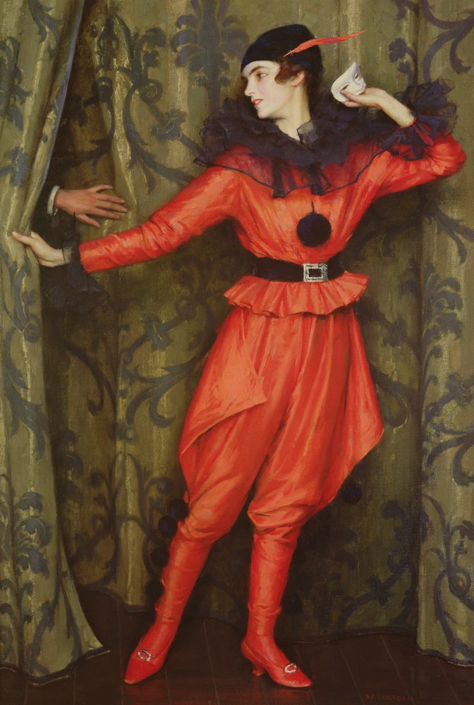 The Artist's Daughter Mary as a Pierrot by William Logsdail
