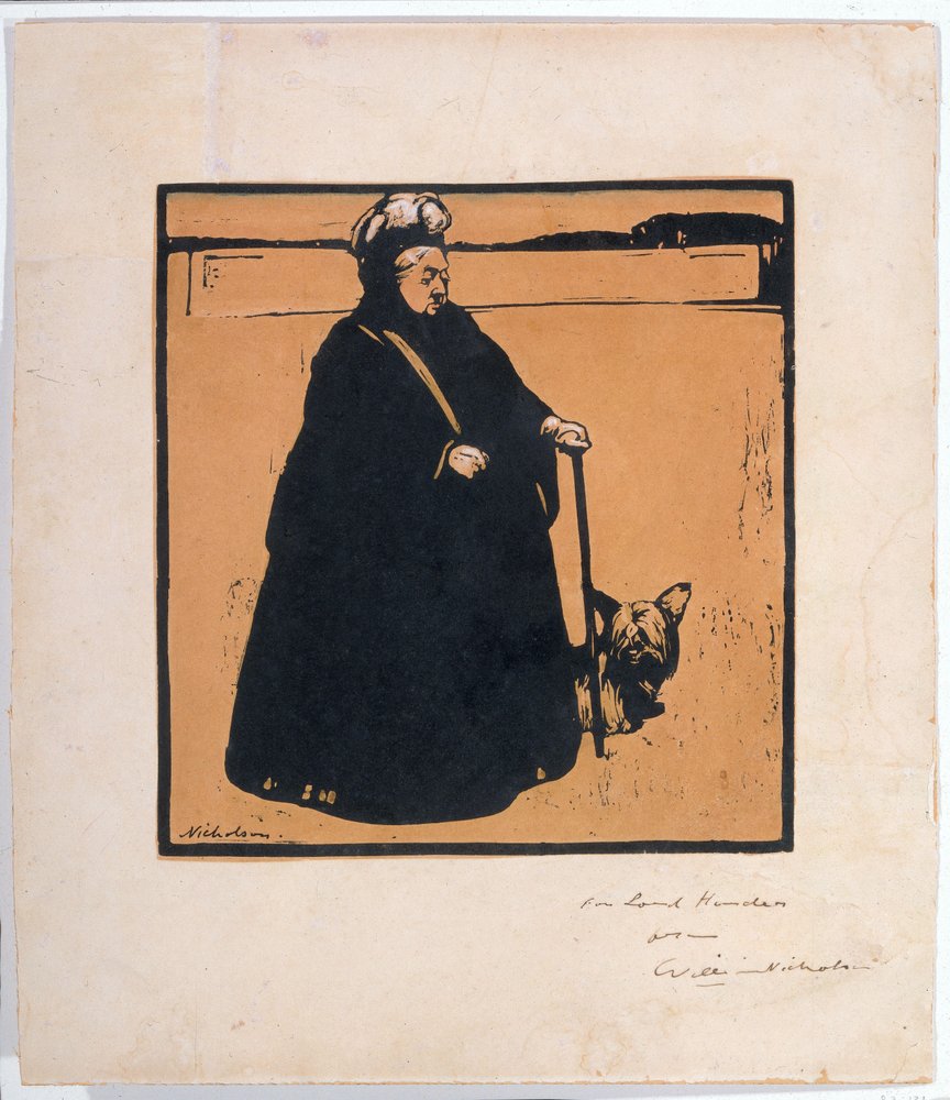 Portrait of Queen Victoria with Dog by William Nicholson