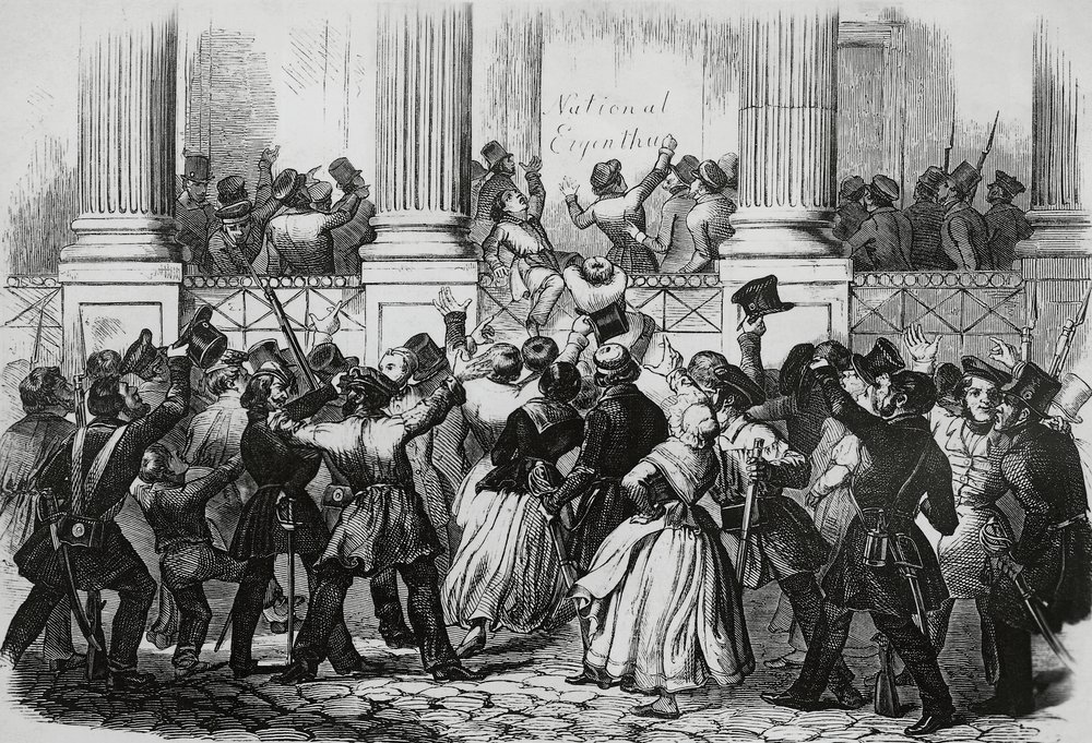 Revolution in Berlin in Front of William I's Palace, March 1848, Germany