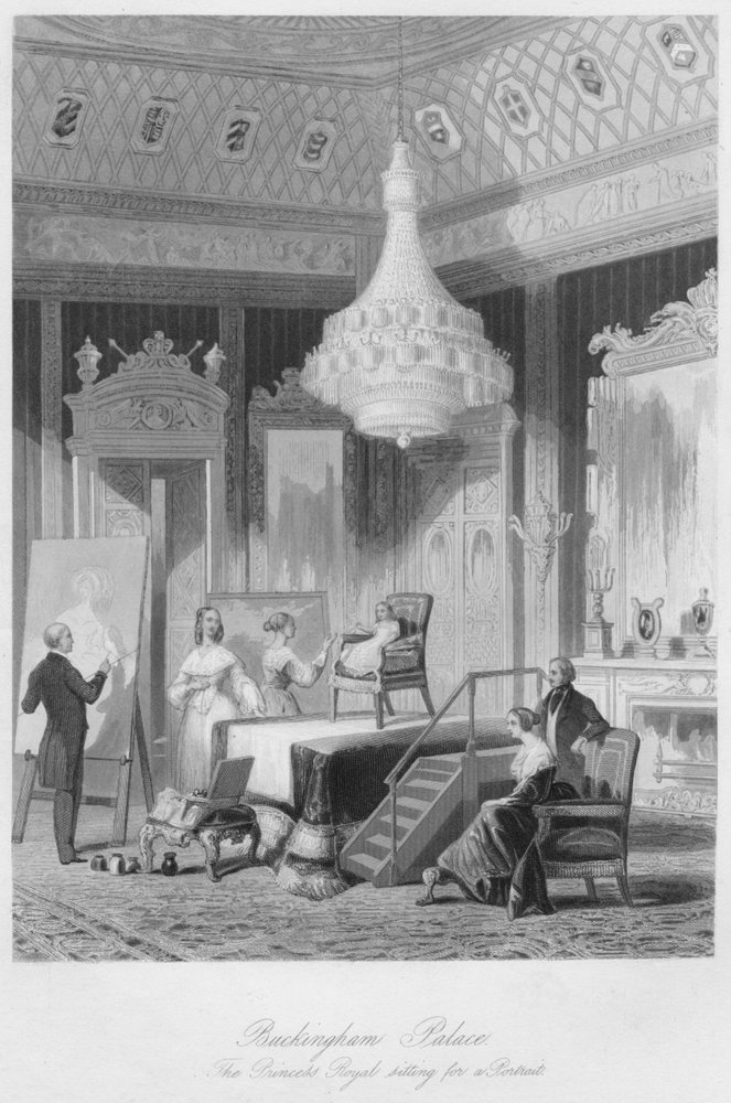 Buckingham Palace. The Princess Royal Sitting for a Portrait