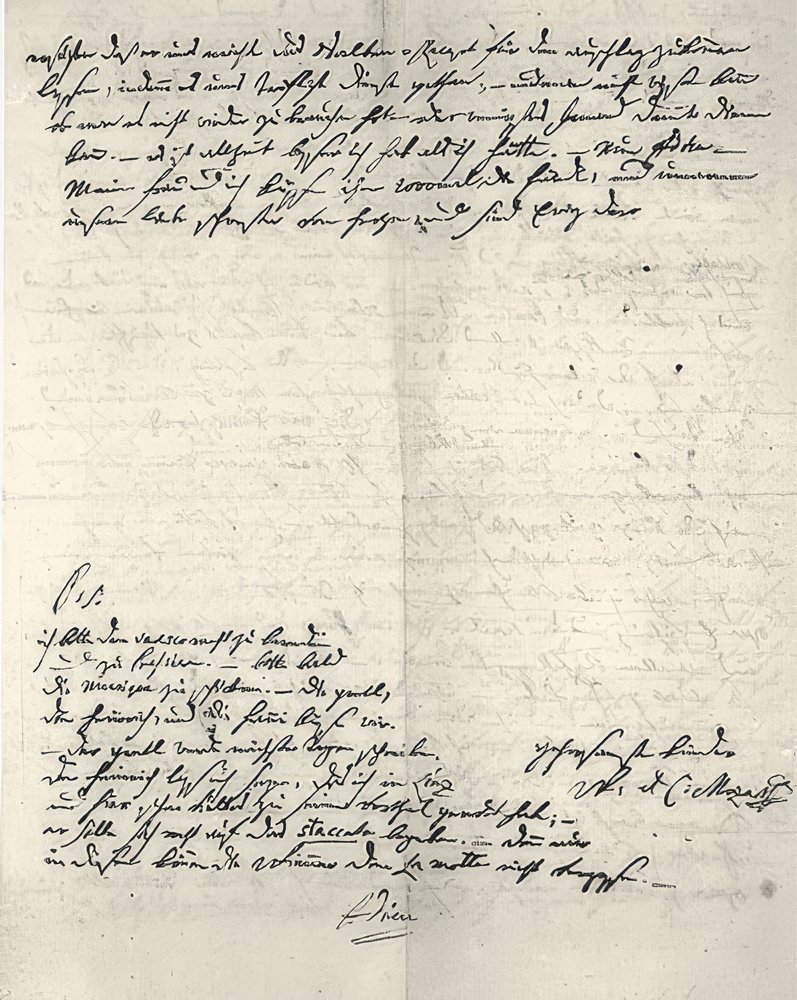 Autograph Letter by Wolfgang Amadeus Mozart