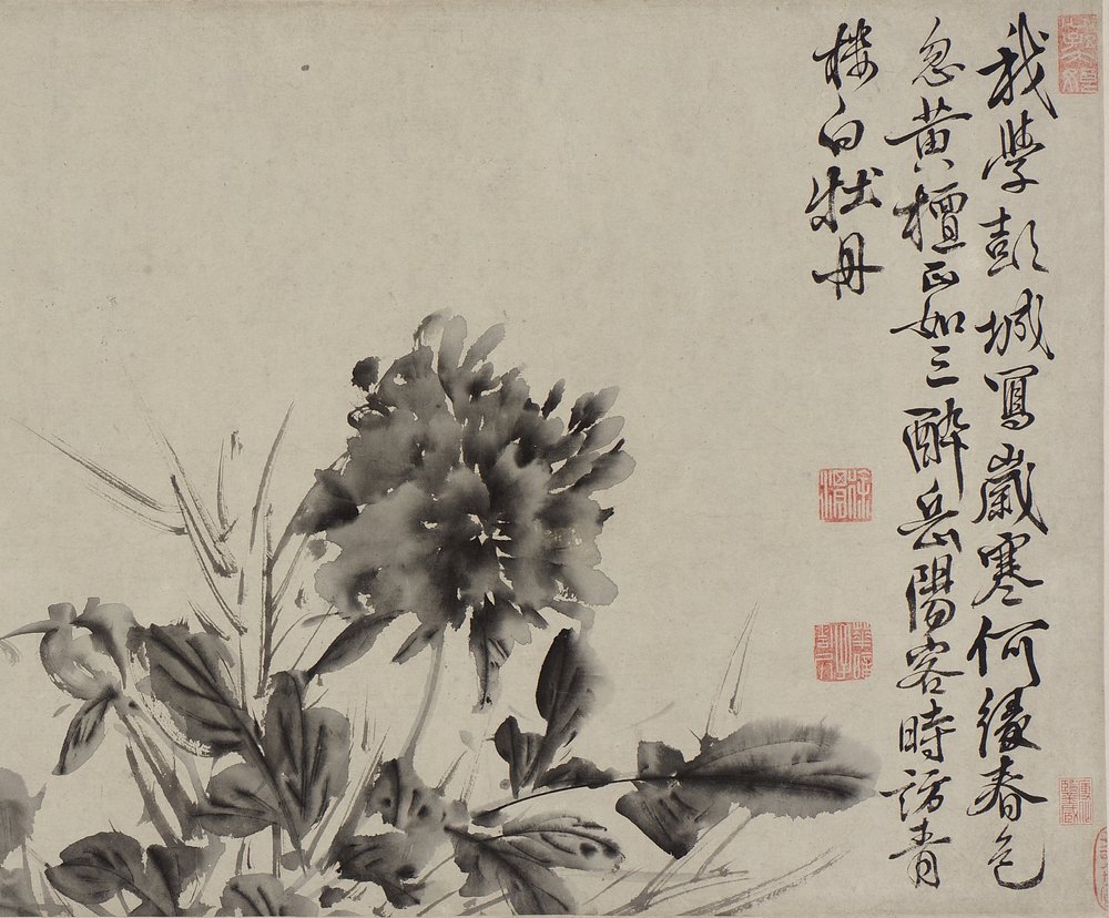 Twelve flowers and poems, Ming dynasty by Xu Wei