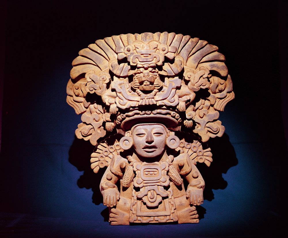 Urn Representing a Maize God, Monte Alban III Style