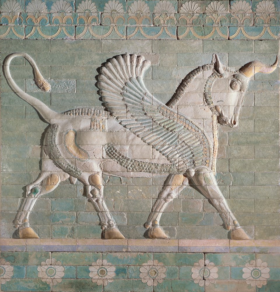 Winged bull, Persian, from Susa, Achaemenid Dynasty, c.500 BC