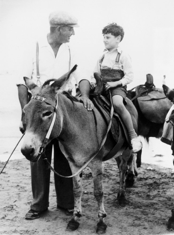 Donkey Riding at Margate, Kent, 3 August 1949
