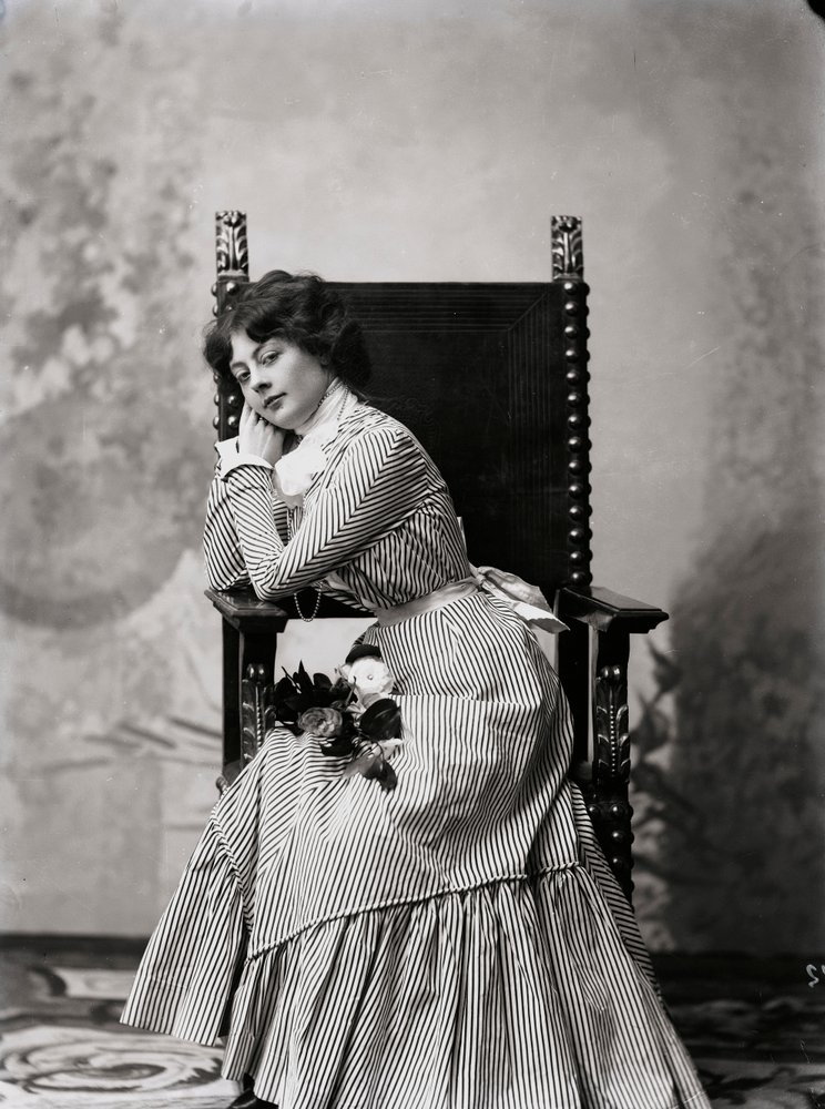 Feminine portrait by Henry Charles Fehr: Fine art print