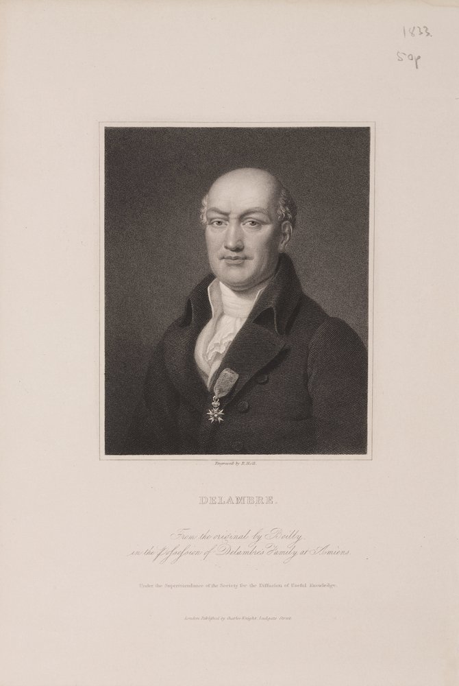 Jean Baptiste Joseph Delambre, French Astronomer, c 1810s