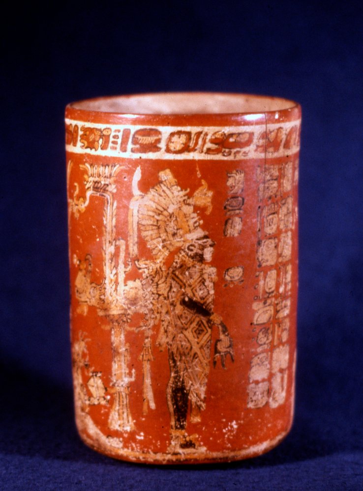 Mayan Funerary Vase from Uaxactun, Guatemala, Tepeu phase
