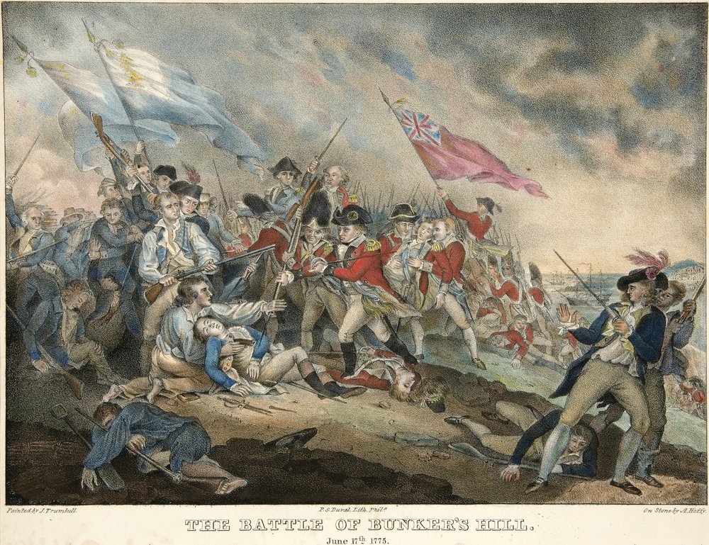 The Battle of Bunkers Hill, June 17th 1775, engraved by Alfred Hoffy