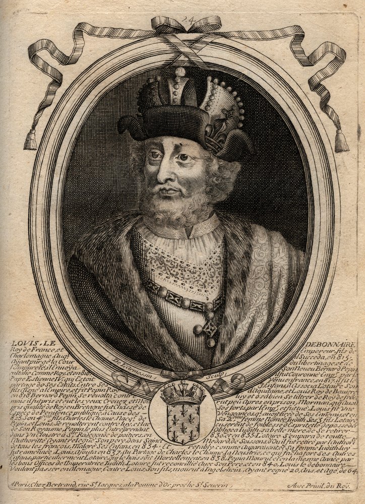 Portrait of Louis I the Pious (778-840), King of France - Louis I the ...