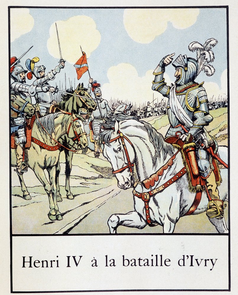 Henri IV at the Battle of Ivry in 1590 - in Petite histoire de France ...