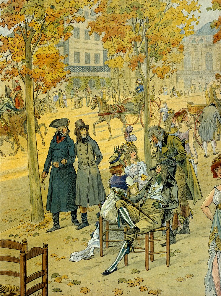 Jean Andoche Junot and Napoleon I Bonaparte walk along Boulevard de ...