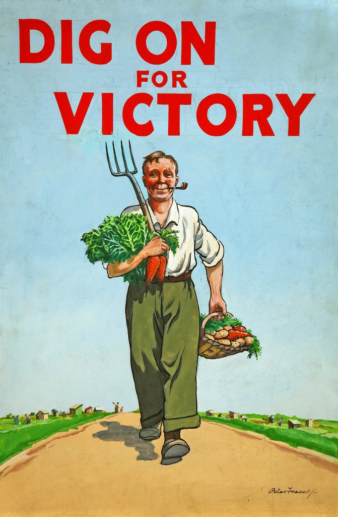 Dig on for Victory World War Two propaganda poster, 1940